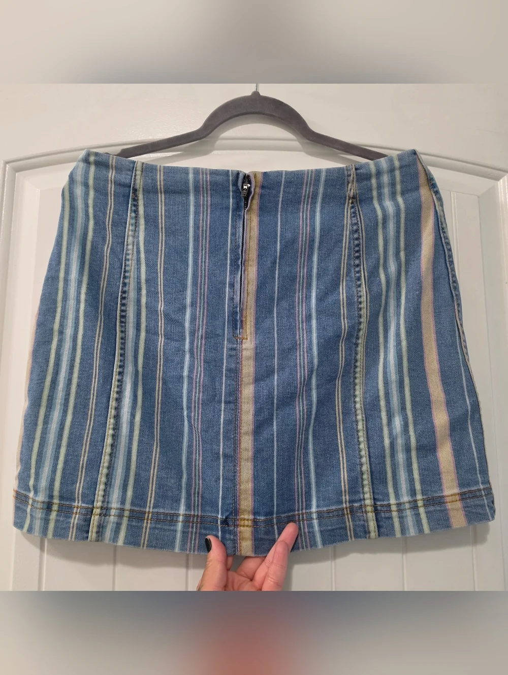 wild fable | Skirts | Wild Fable Blue Striped Denim Mini Skirt With ...